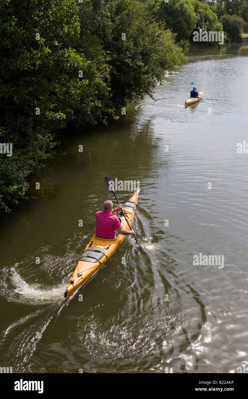 Canoeing near Beeleigh Falls near Maldon Essex Stock Photo - Alamy