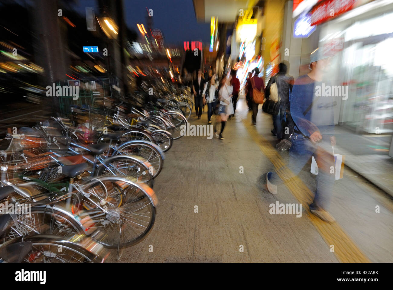 Life on Sendai streets at night Sendai Japan Stock Photo - Alamy