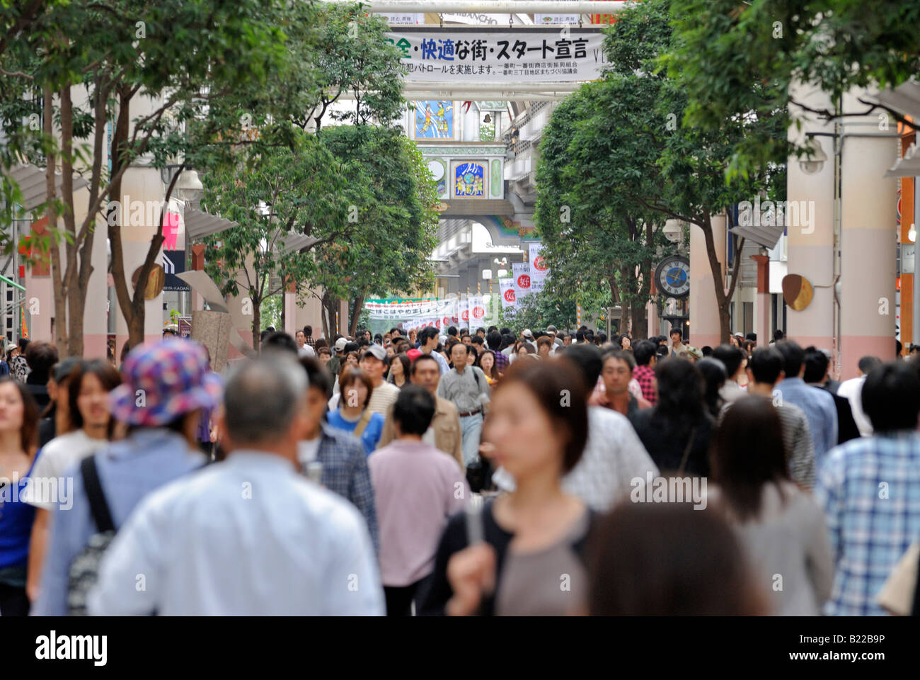 Crowds of people flooding Sendai streets Sendai Japan Stock Photo - Alamy