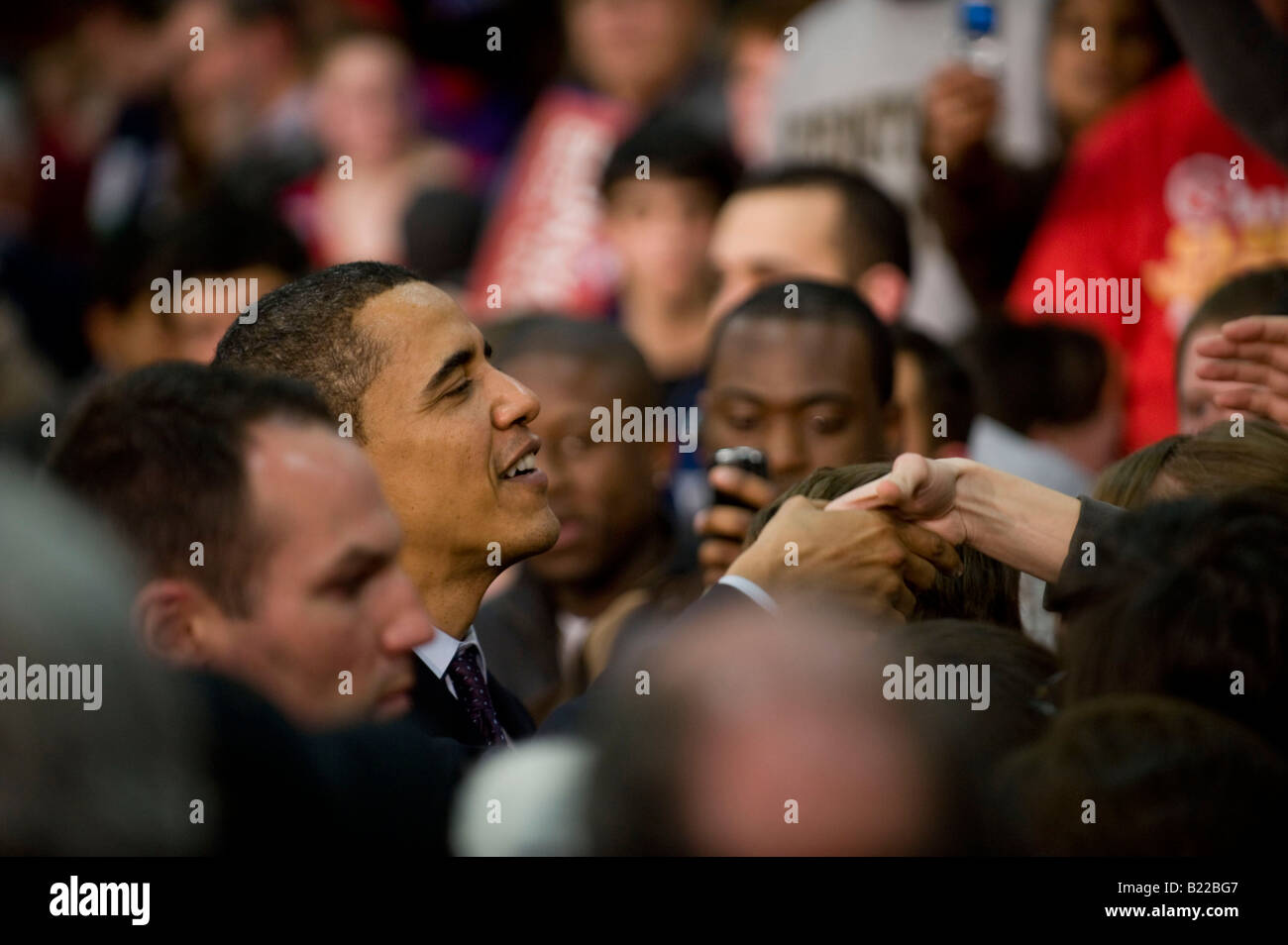 Concord NH 1 7 08 Presidential Candidate Senator Barack Obama campaigns ...