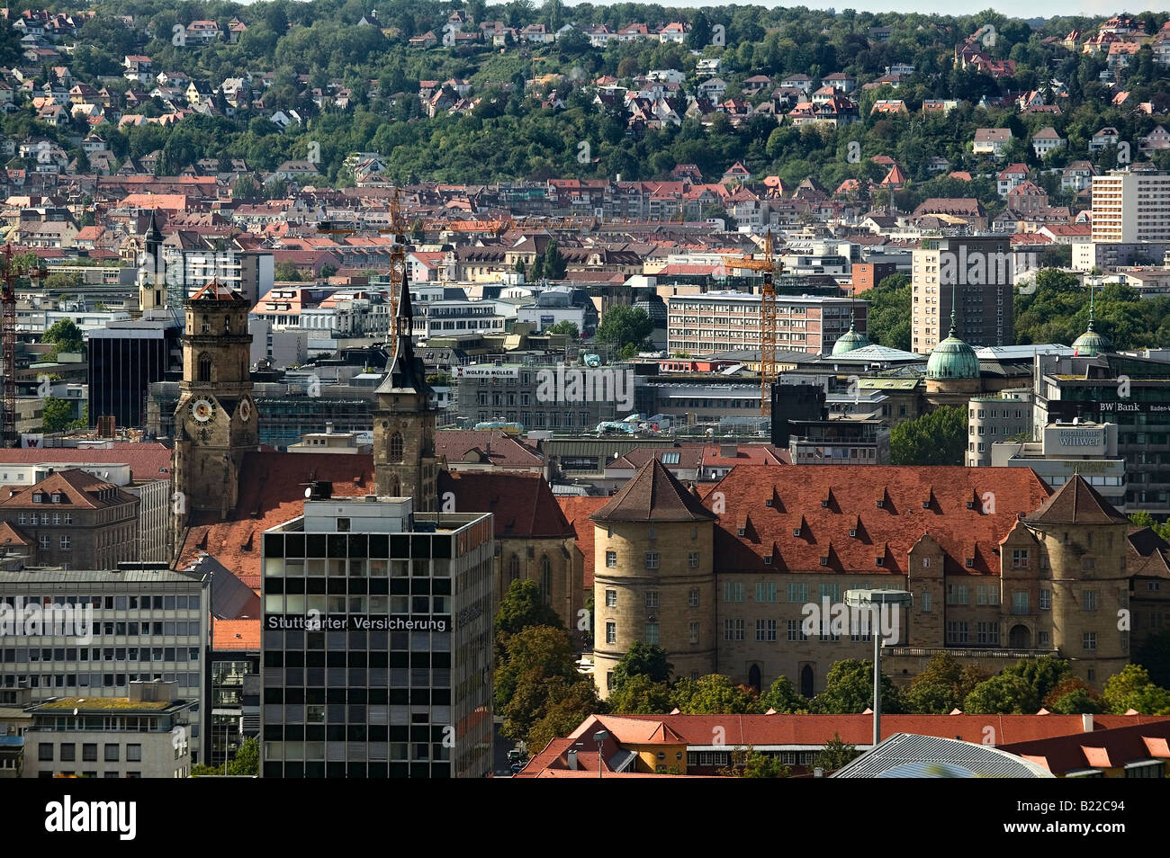 city view Stuttgart Baden Württemberg Germany Europe Stock Photo - Alamy