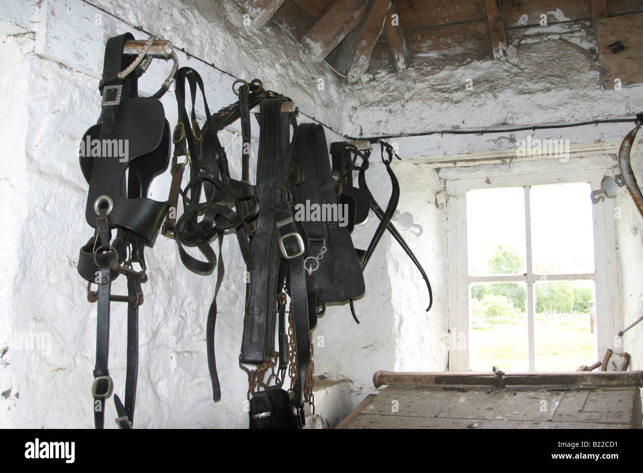 tack shed at Highland Folk Park, Newtonmore Stock Photo - Alamy