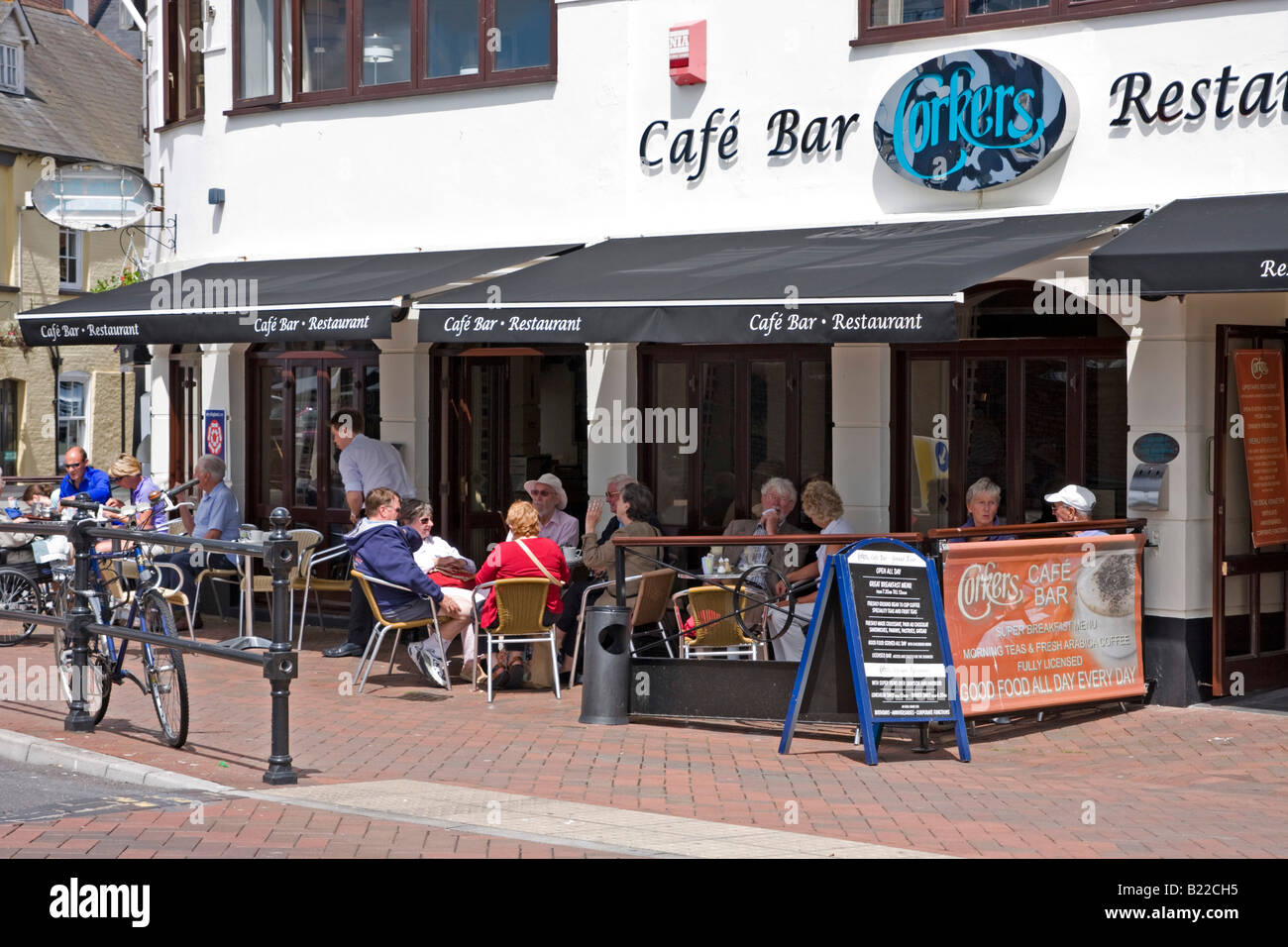 Cafe at Poole Quay, Dorset, UK Stock Photo - Alamy
