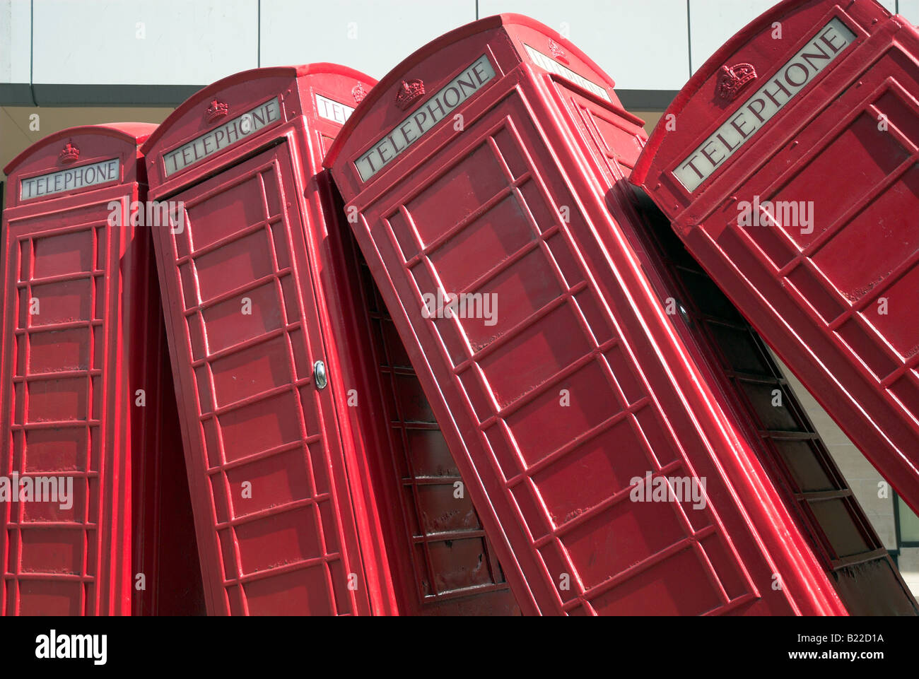 Out of Order red telephone boxes sculpture, Kingston-Upon-Thames ...