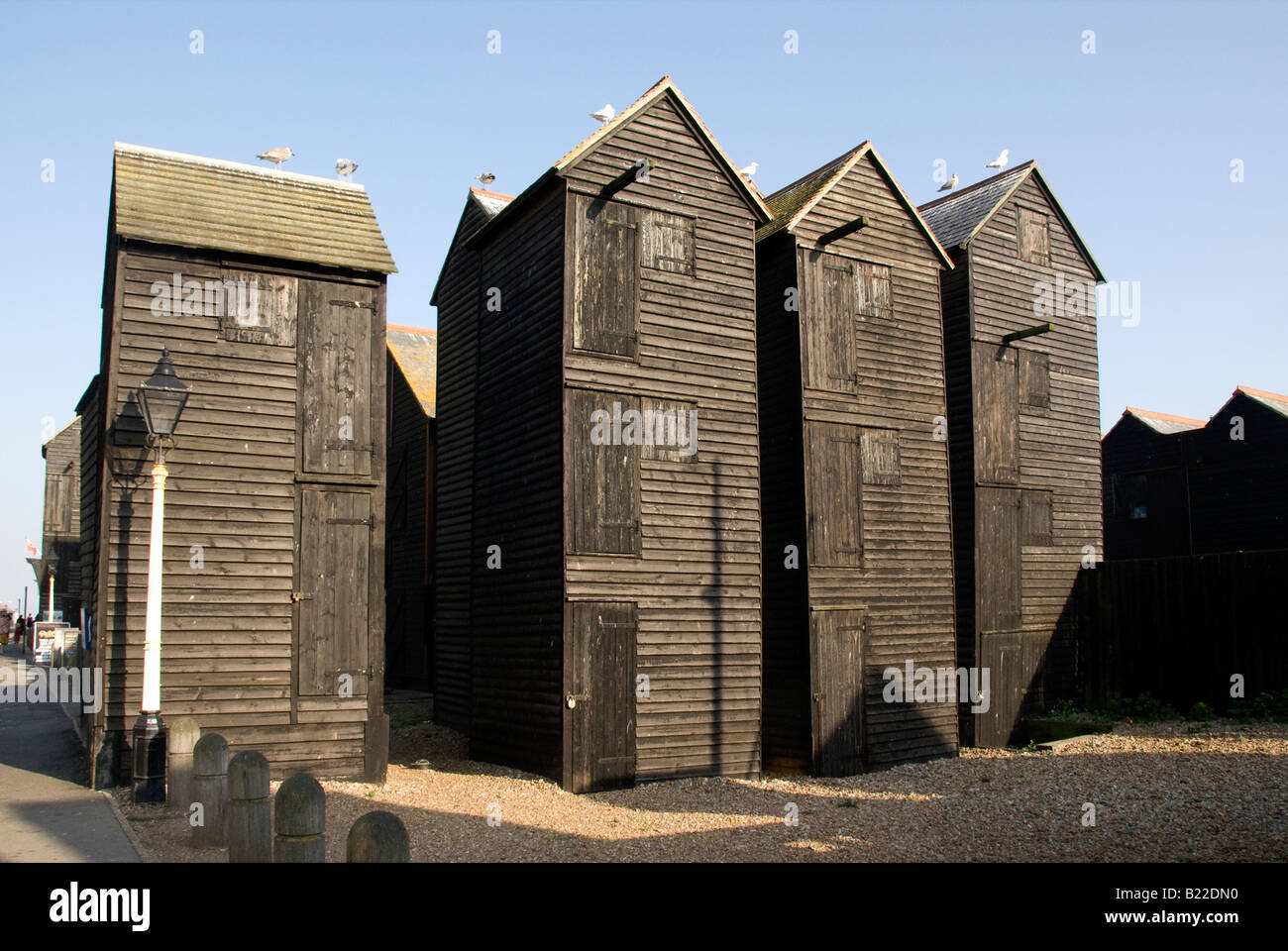 Fishing net huts, Hastings, Sussex Stock Photo - Alamy
