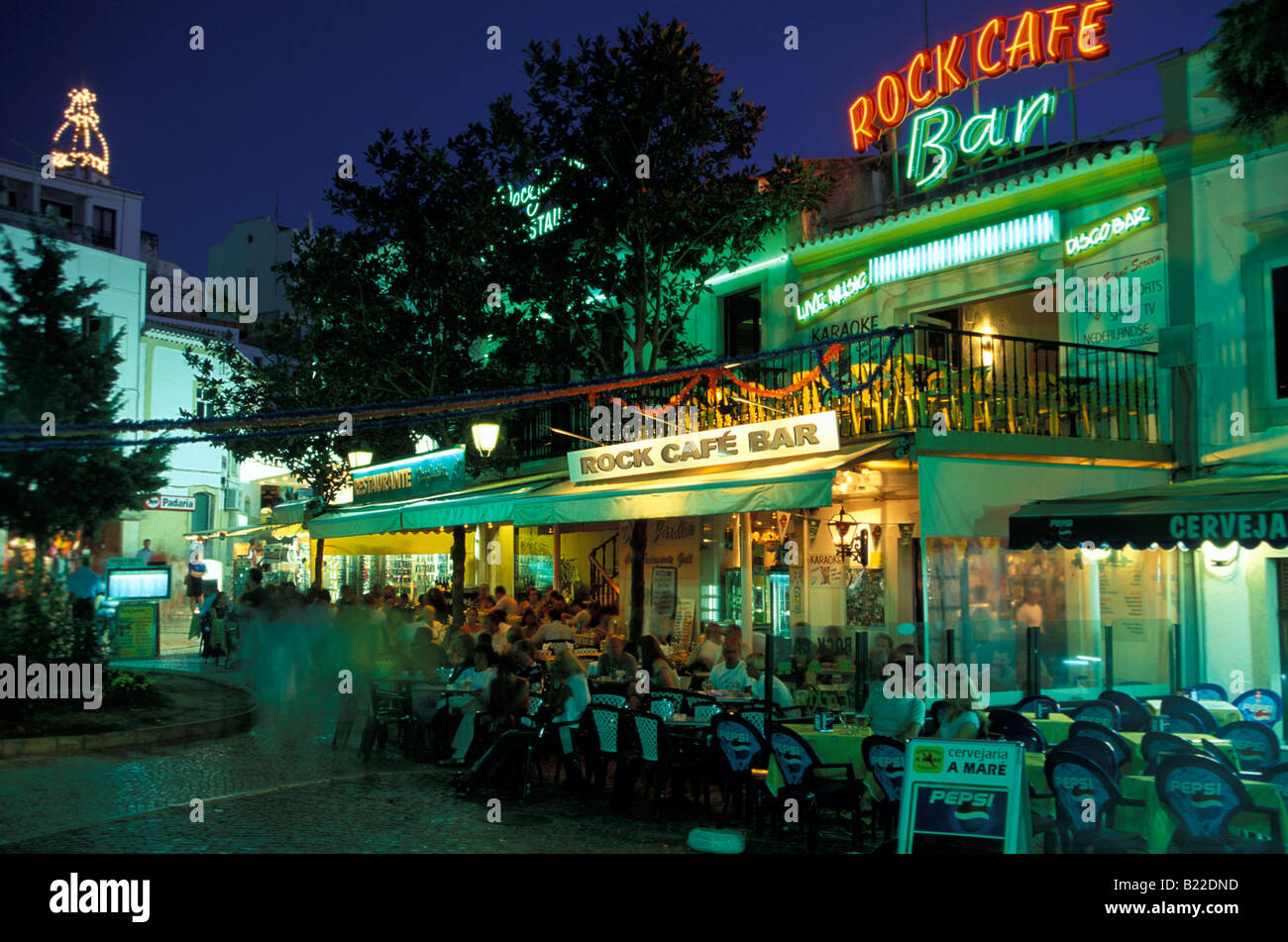 Portugal algarve albufeira night cafes hi-res stock photography and ...