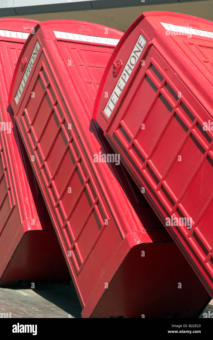 Out of Order red telephone boxes sculpture, Kingston-Upon-Thames ...