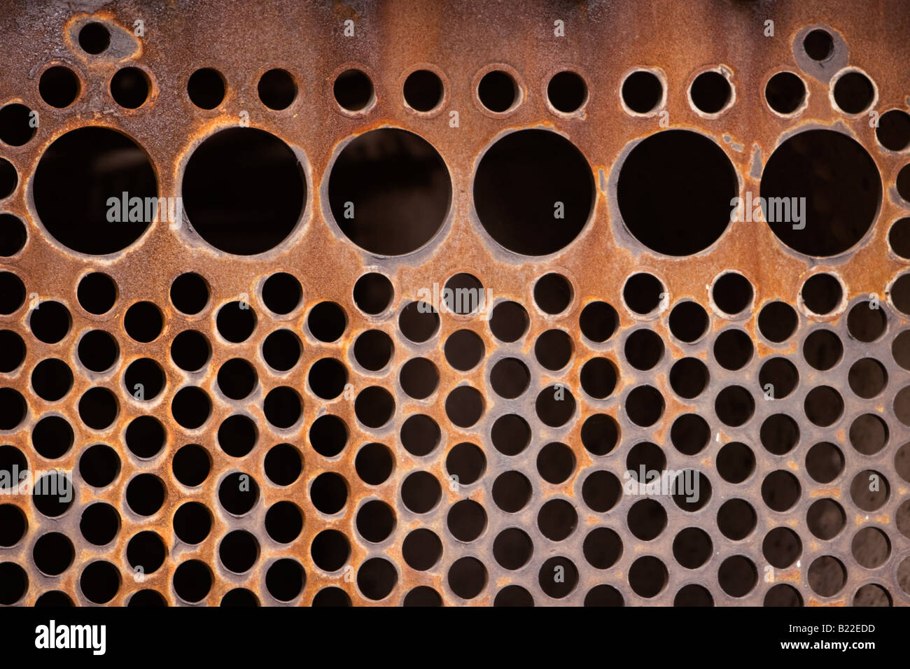 Pipes inside steam engine boiler Stock Photo - Alamy