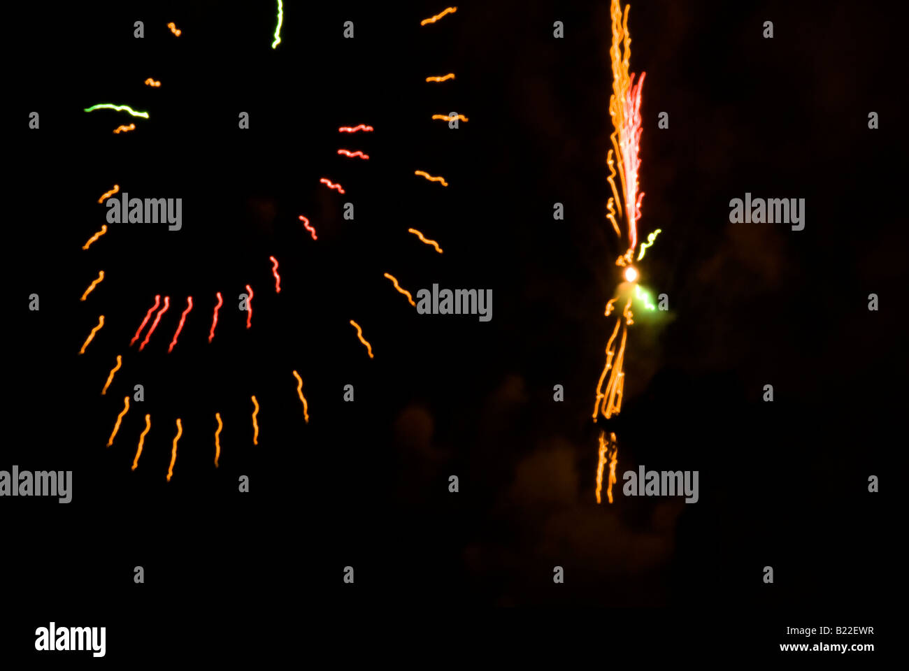 Cool Shapes in Fireworks Stock Photo - Alamy