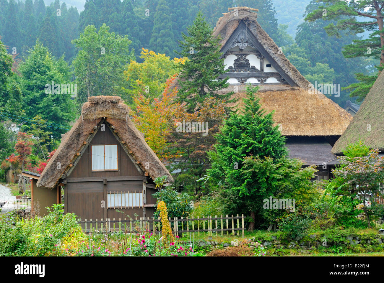 Rural farm houses built in gassho zukuri hands in prayer UNESCO World ...