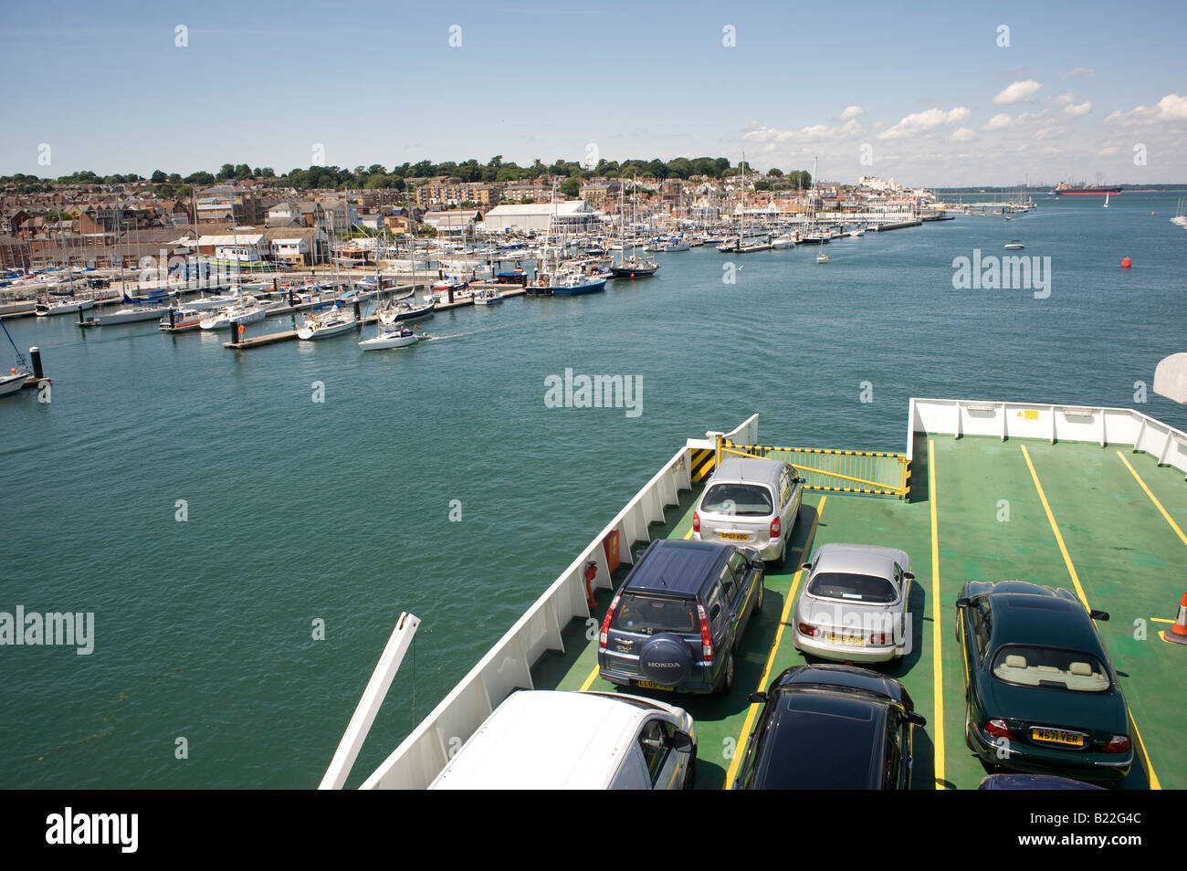 The view from the ferry at Cowes Isle of Wight Stock Photo - Alamy