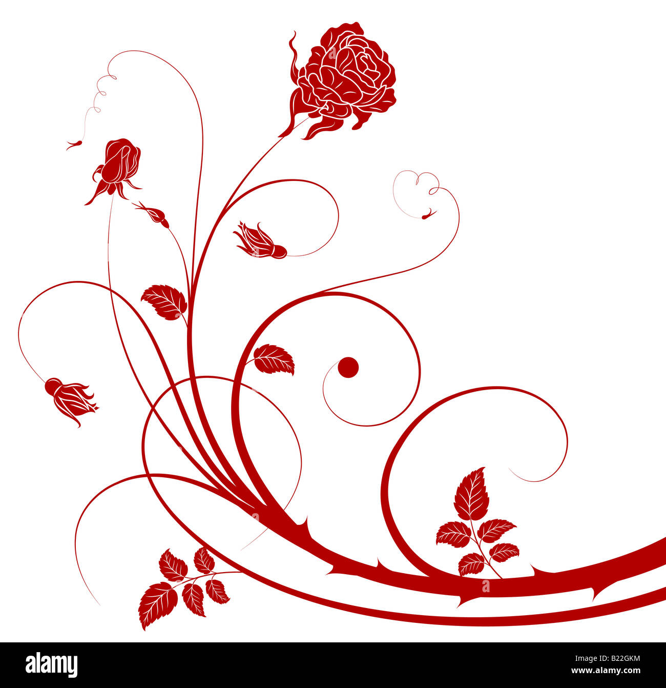 Flower cutout background with rose Stock Photo - Alamy