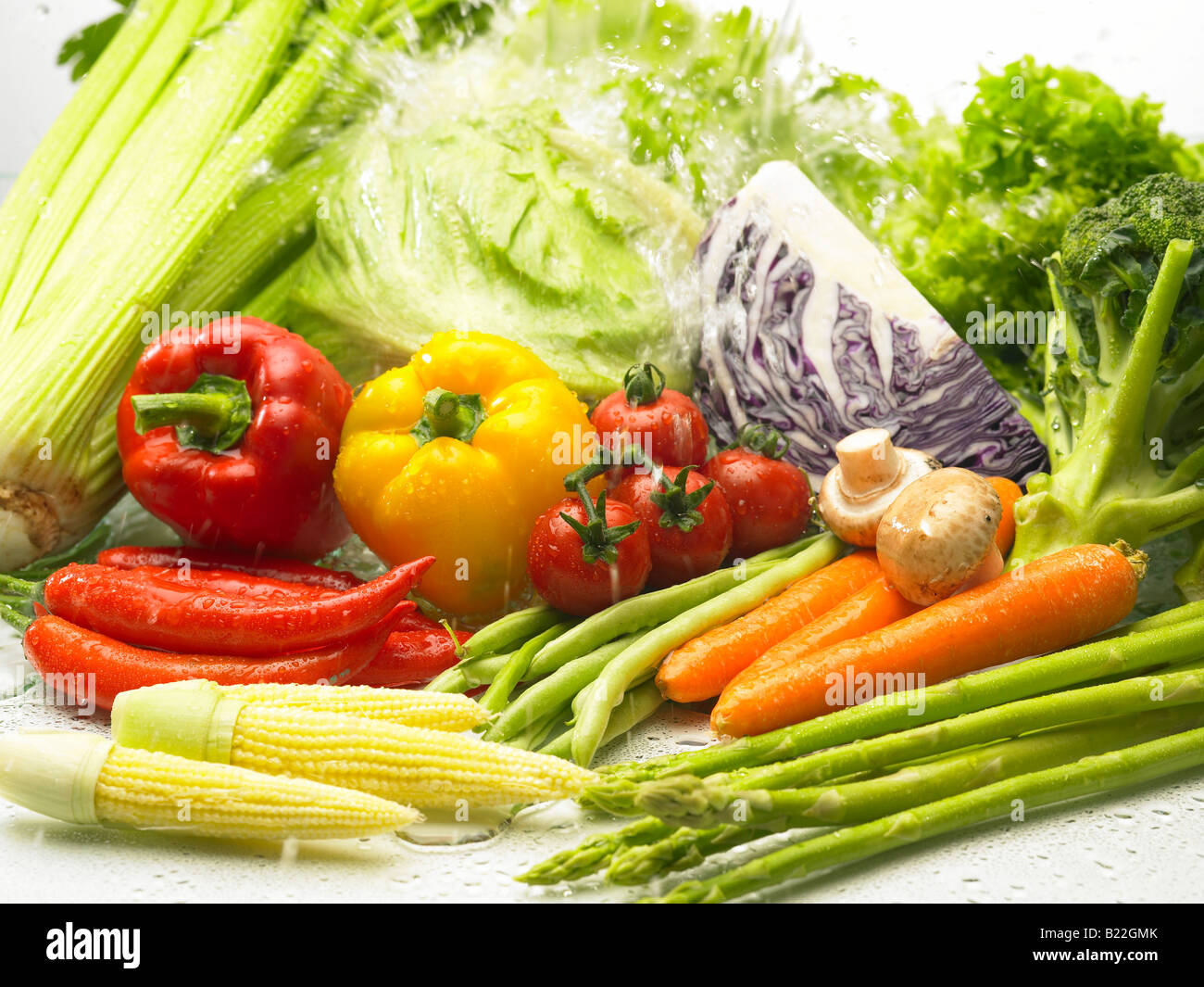 selection of fruits and vegetables Stock Photo - Alamy