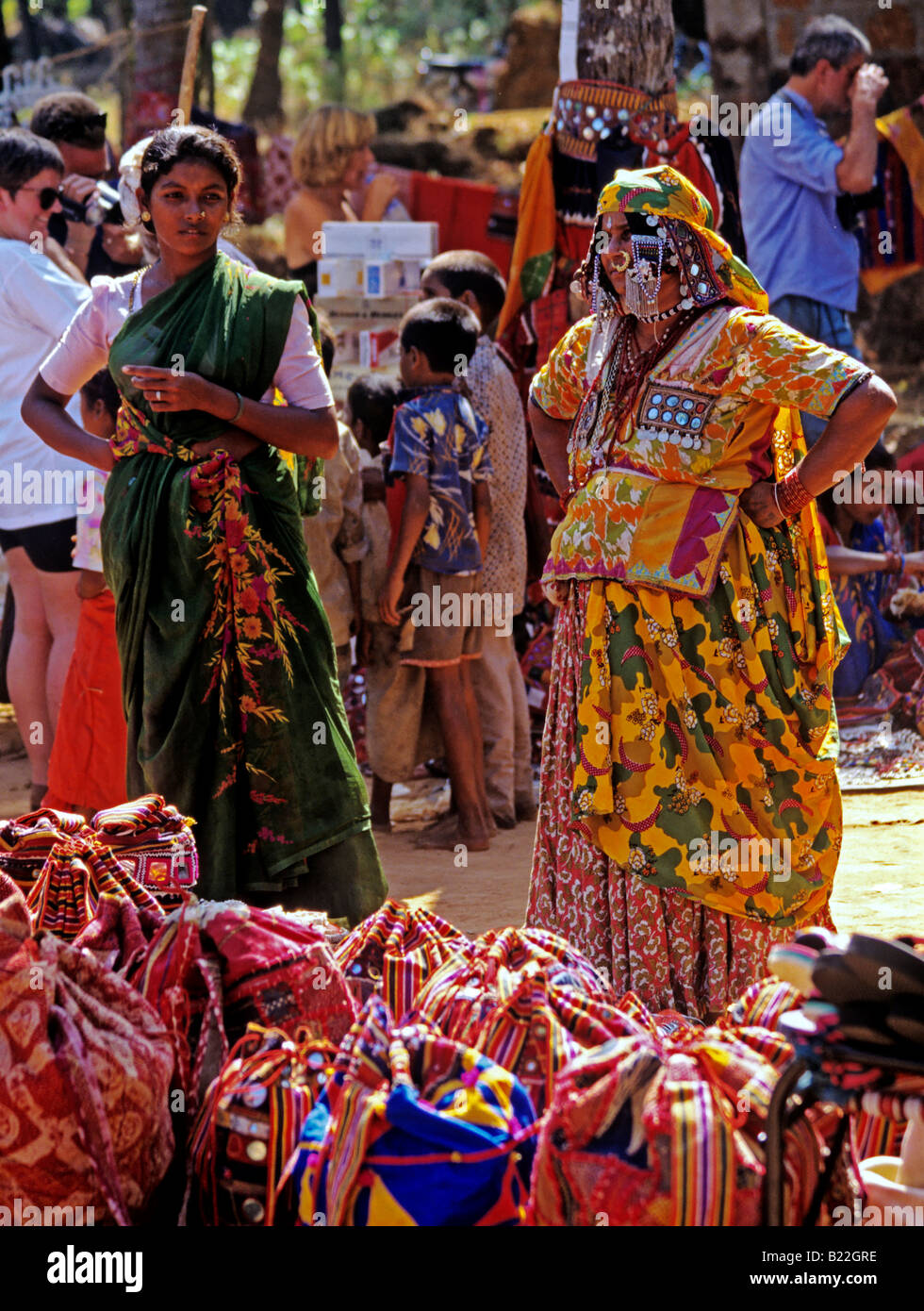 0914 Anjuna Market Goa State India Stock Photo - Alamy