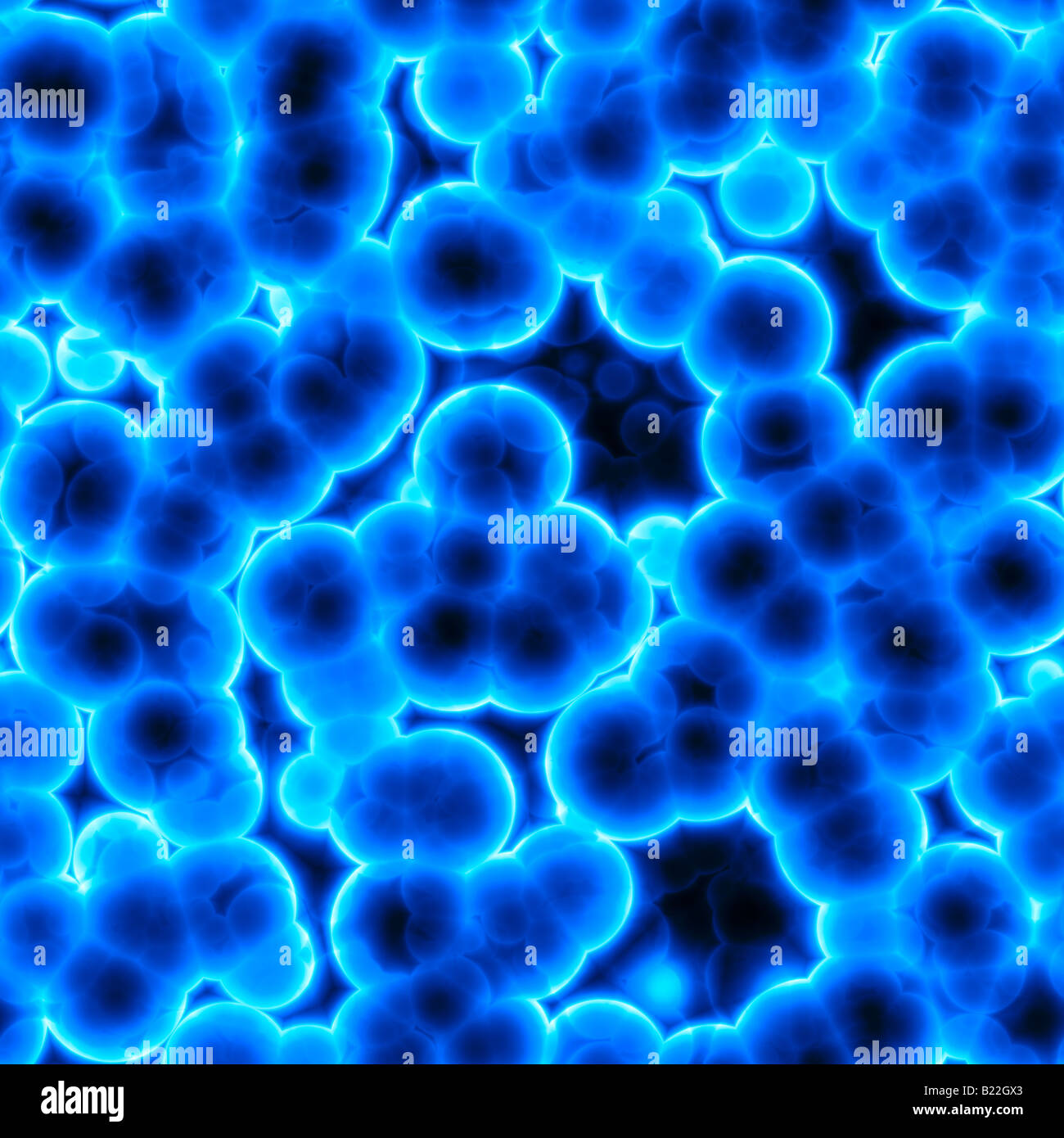 A 3D illustration of some blue cells This image tiles seamlessly as a ...