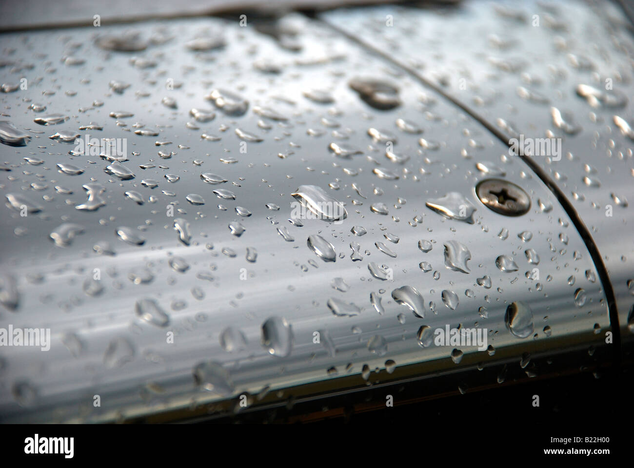 water droplets on chrome surface Stock Photo - Alamy