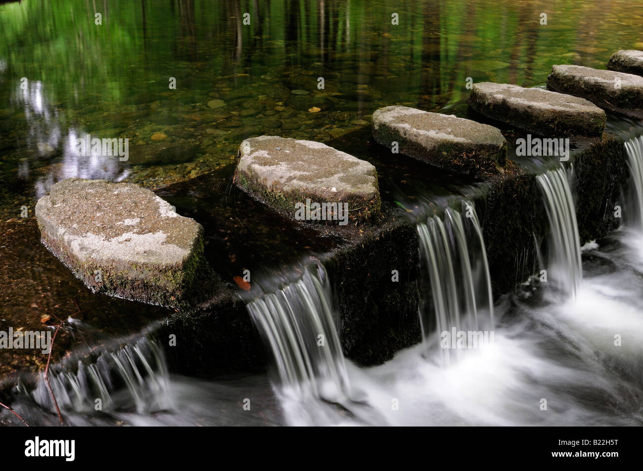 stepping stones footpath walkway crossing cross across the shimna river ...