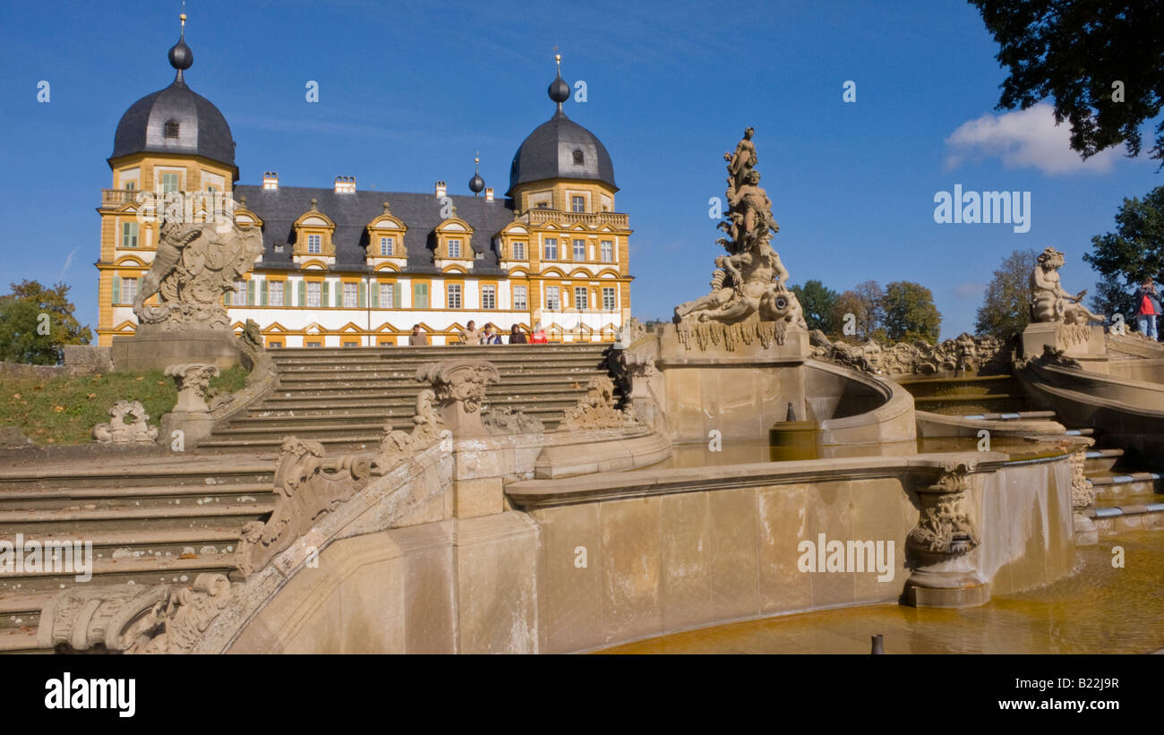 castle Palace Seehof Schloss Memmelsdorf Franconia Bavaria Germany mit ...
