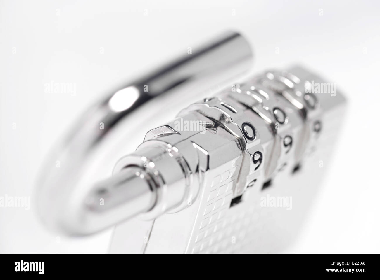 Combination Padlock Selective Focus with First Numbers in Focus Stock ...