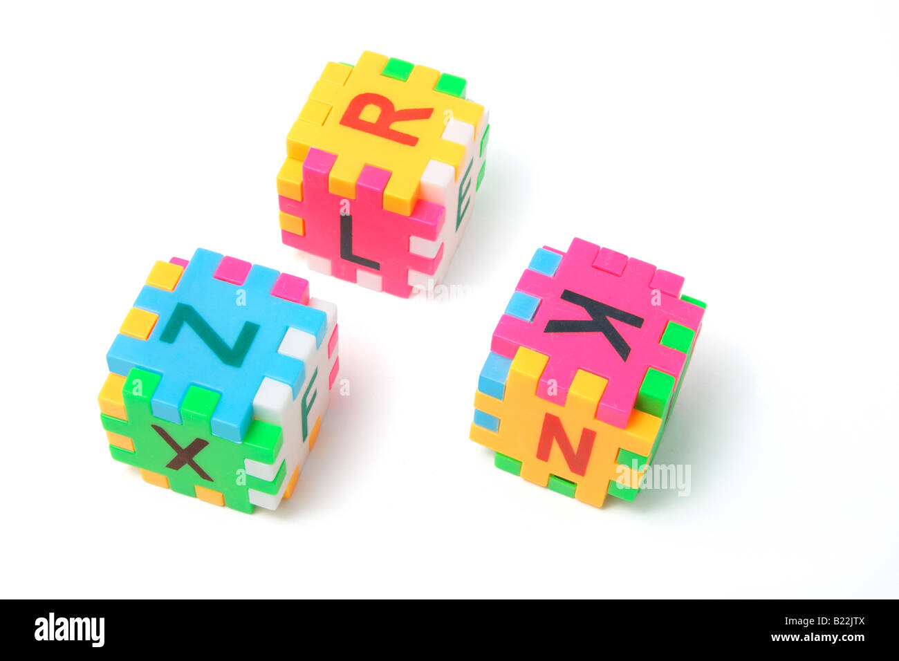 Alphabet Puzzle Cubes Stock Photo - Alamy