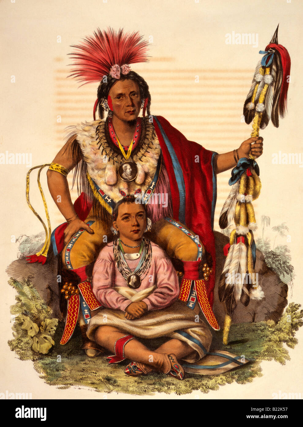 Keokuk, chief of the Sacs & Foxes Stock Photo - Alamy