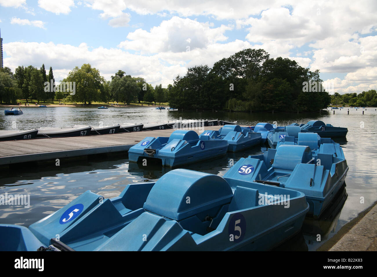 Boats on the Serpentine lake Hyde Park Stock Photo - Alamy