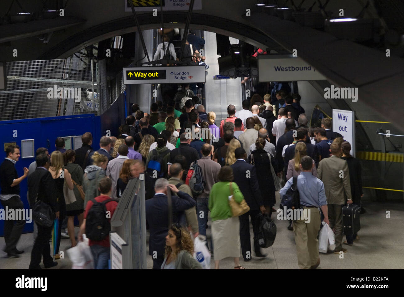 Evening rush hour London Bridge Underground Station London Stock Photo ...
