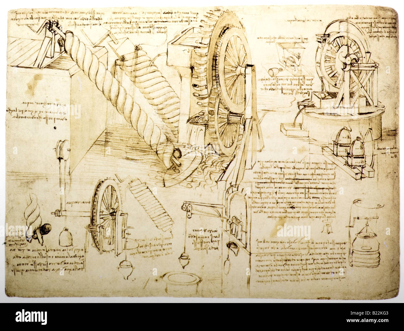 Hydraulic Devices for Transporting Water by Leonardo da Vinci 1480 ...