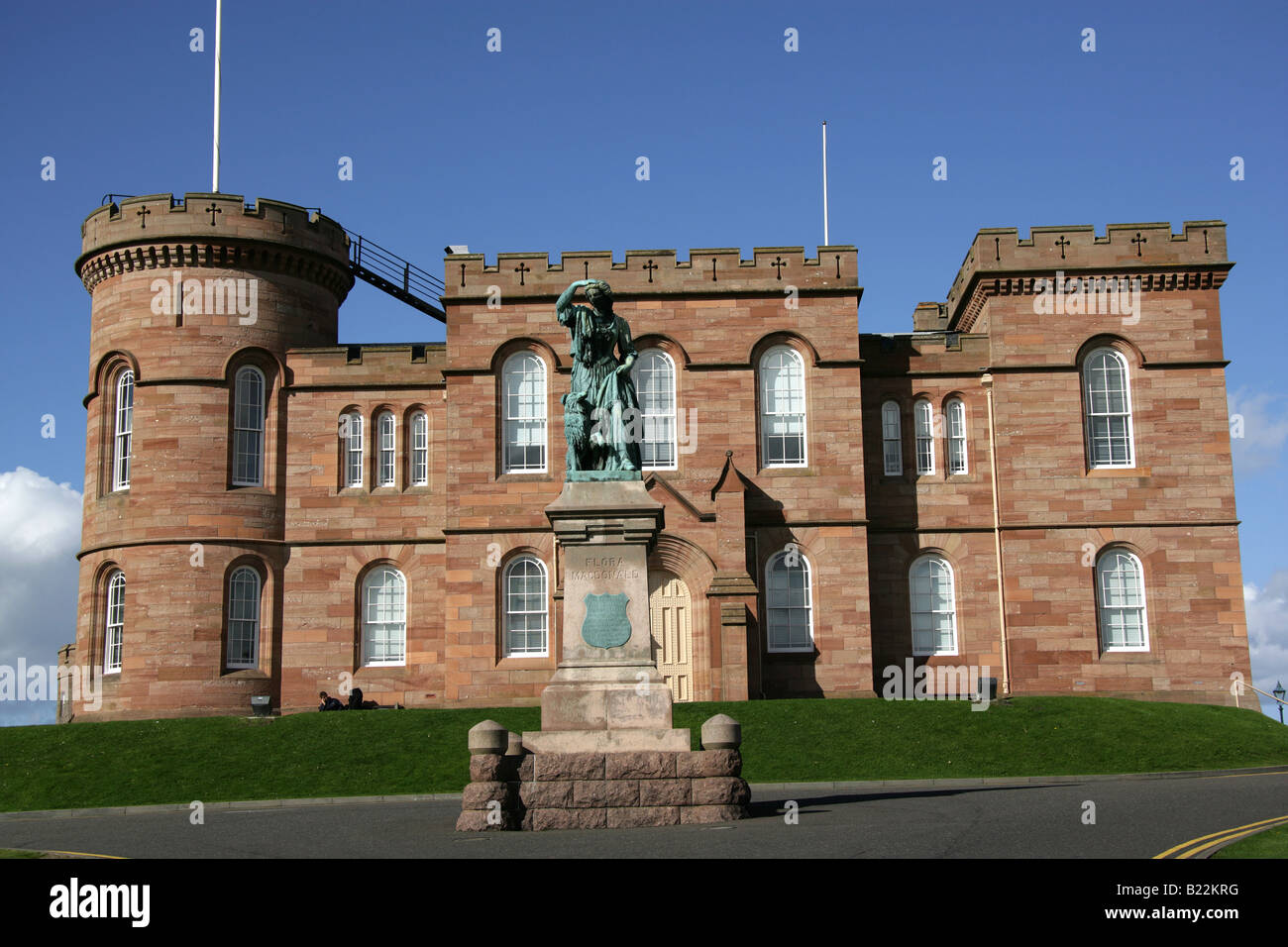 City of Inverness, Scotland. The Flora MacDonald Statue in front of ...