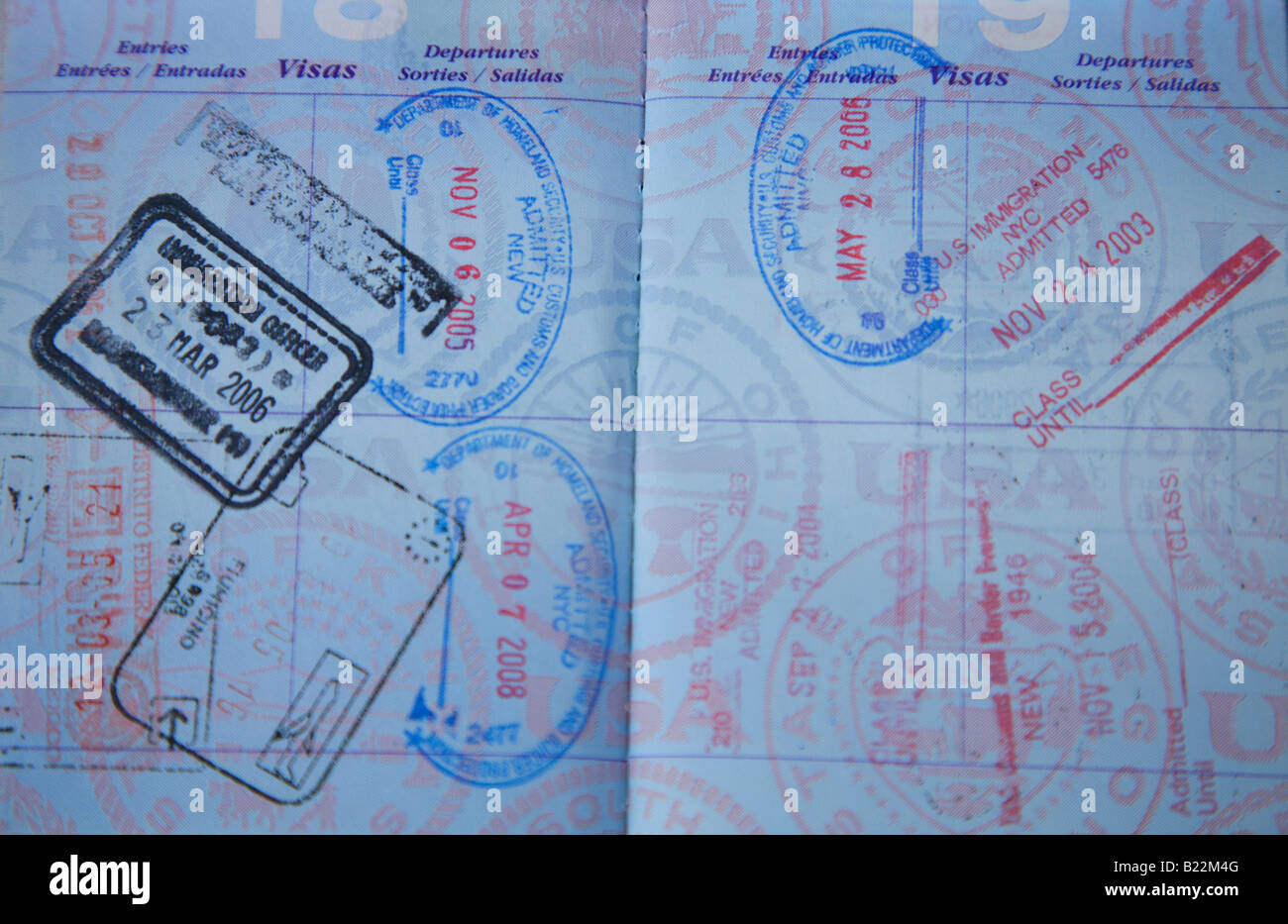 Visa stamp usa hi-res stock photography and images - Alamy
