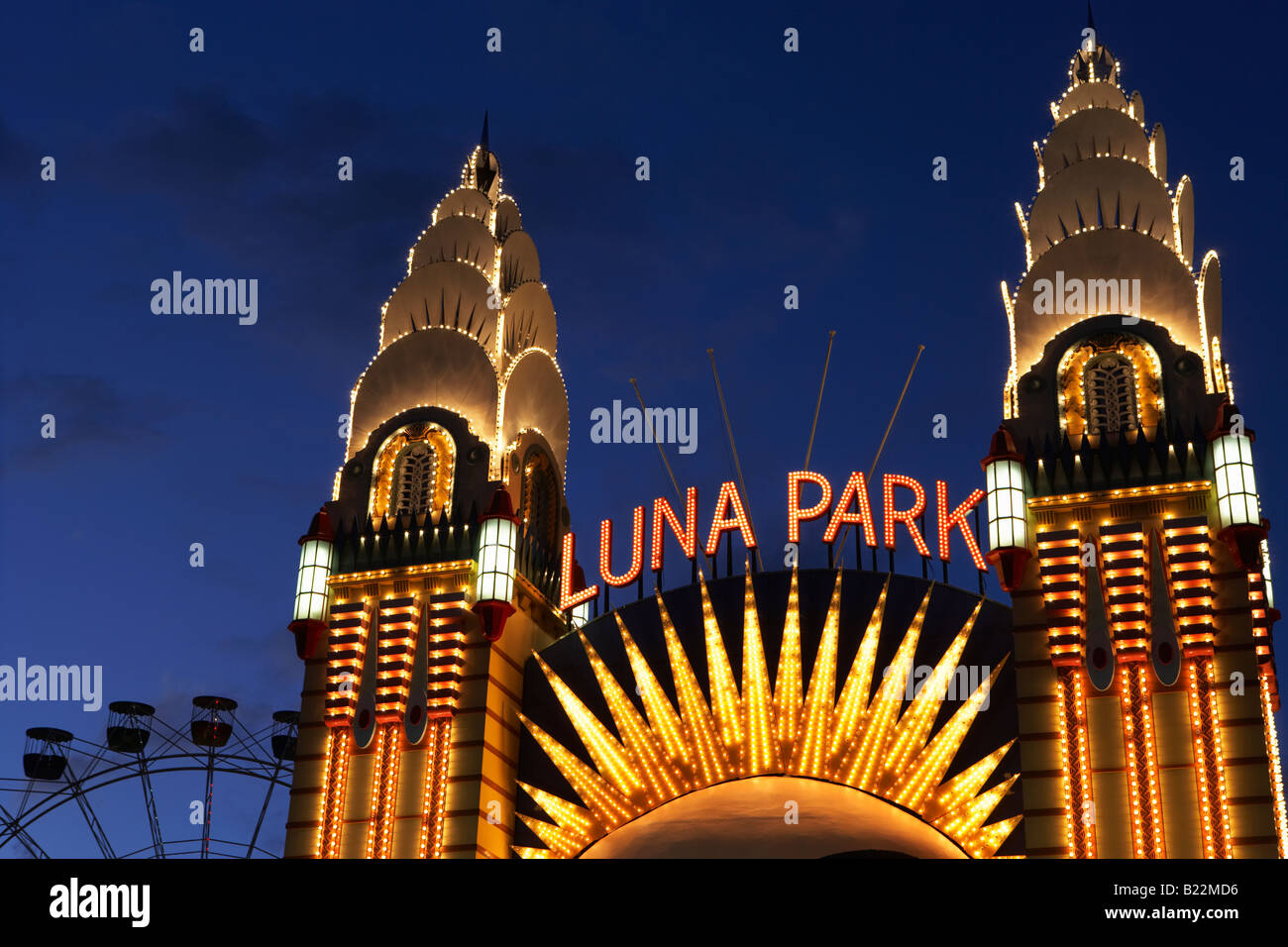 Entrance to Luna Park theme park Sydney Australia Stock Photo - Alamy