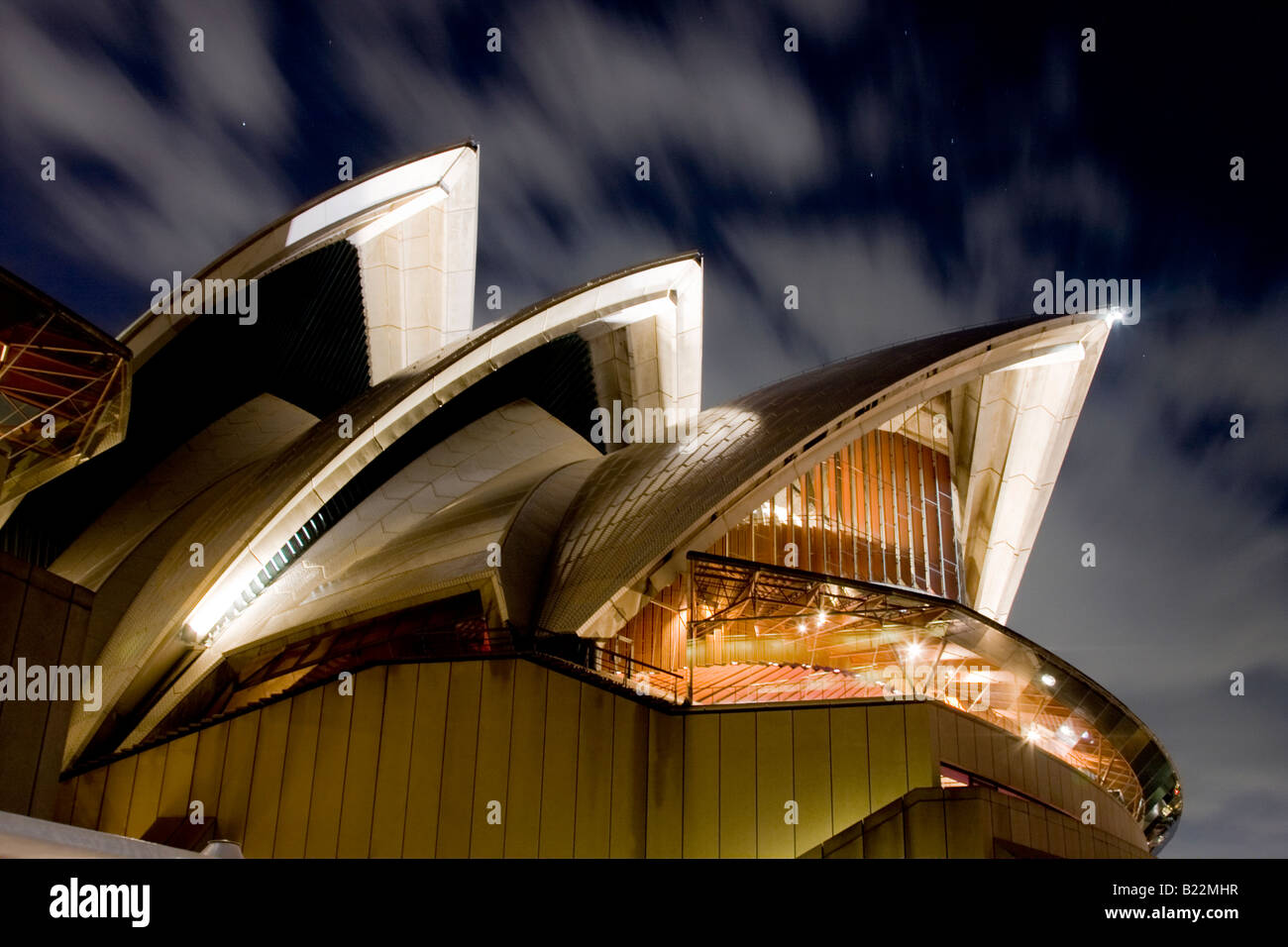 Sydney Opera House at Night with Dark Sky and Lights Stock Photo - Alamy