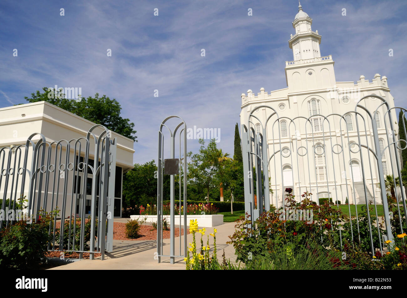 The Mormon Temple in St George Utah Stock Photo - Alamy