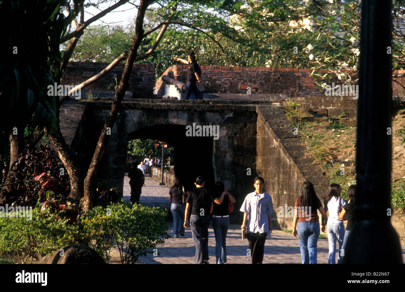 parian gardens scene intramuros manila philippines Stock Photo - Alamy