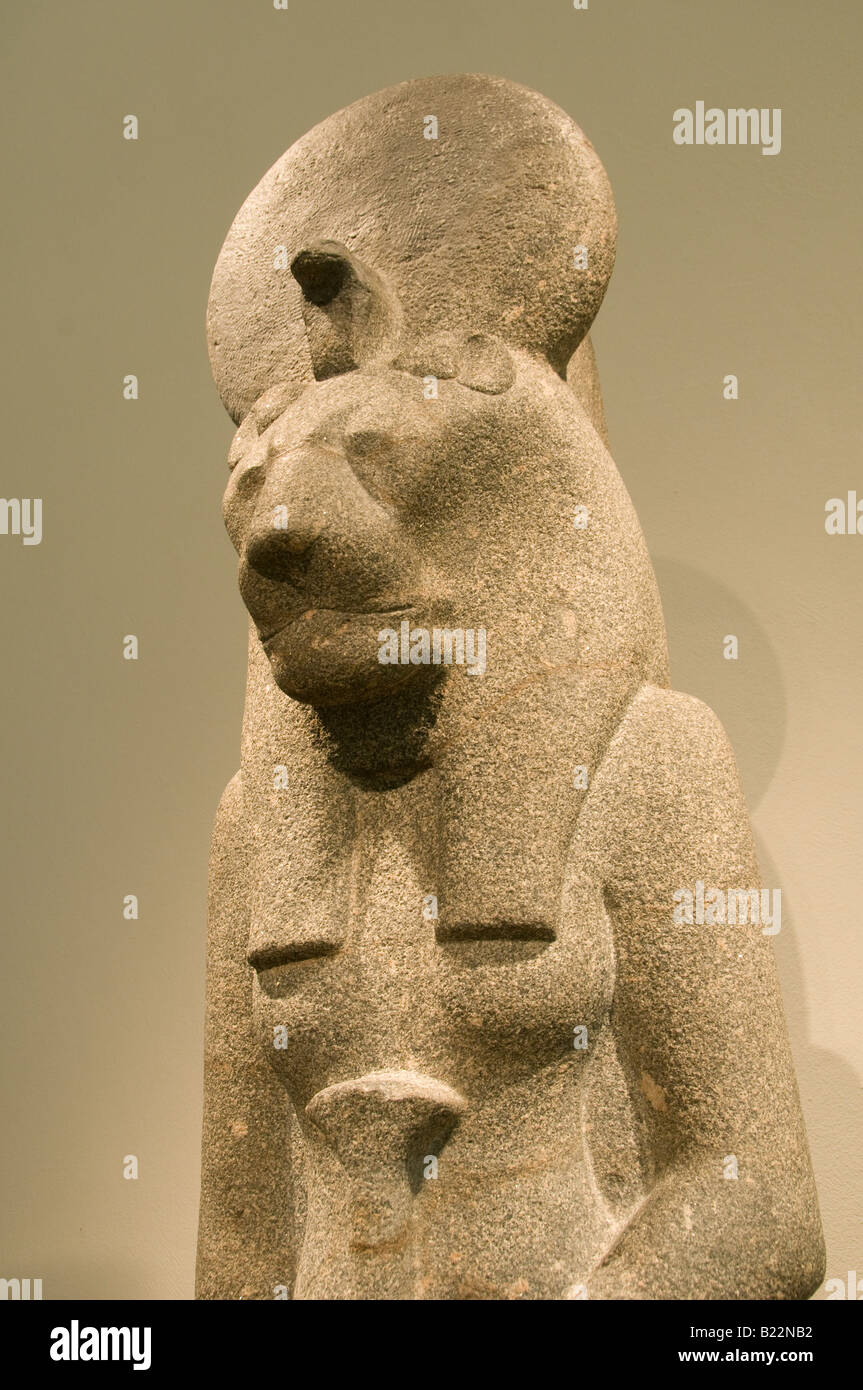 Statue of warrior goddess Sekhmet or Sachmis also Sakhmet or Sekhet ...