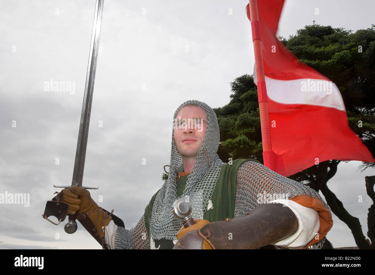Medieval knights jousting tournament scottish hi-res stock photography ...