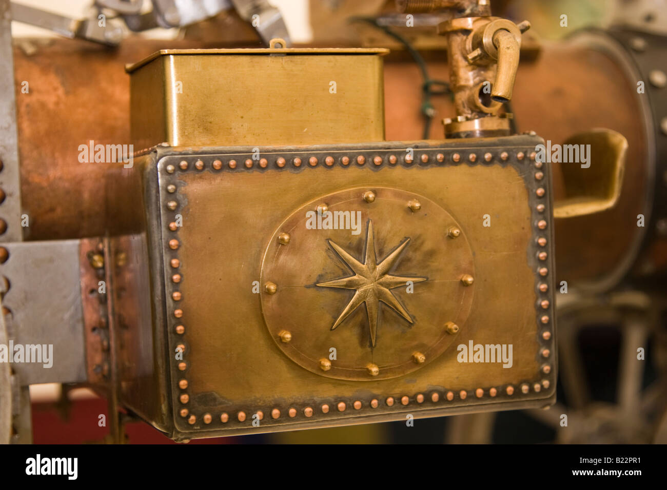 Detail of model steam traction engine during construction Stock Photo ...