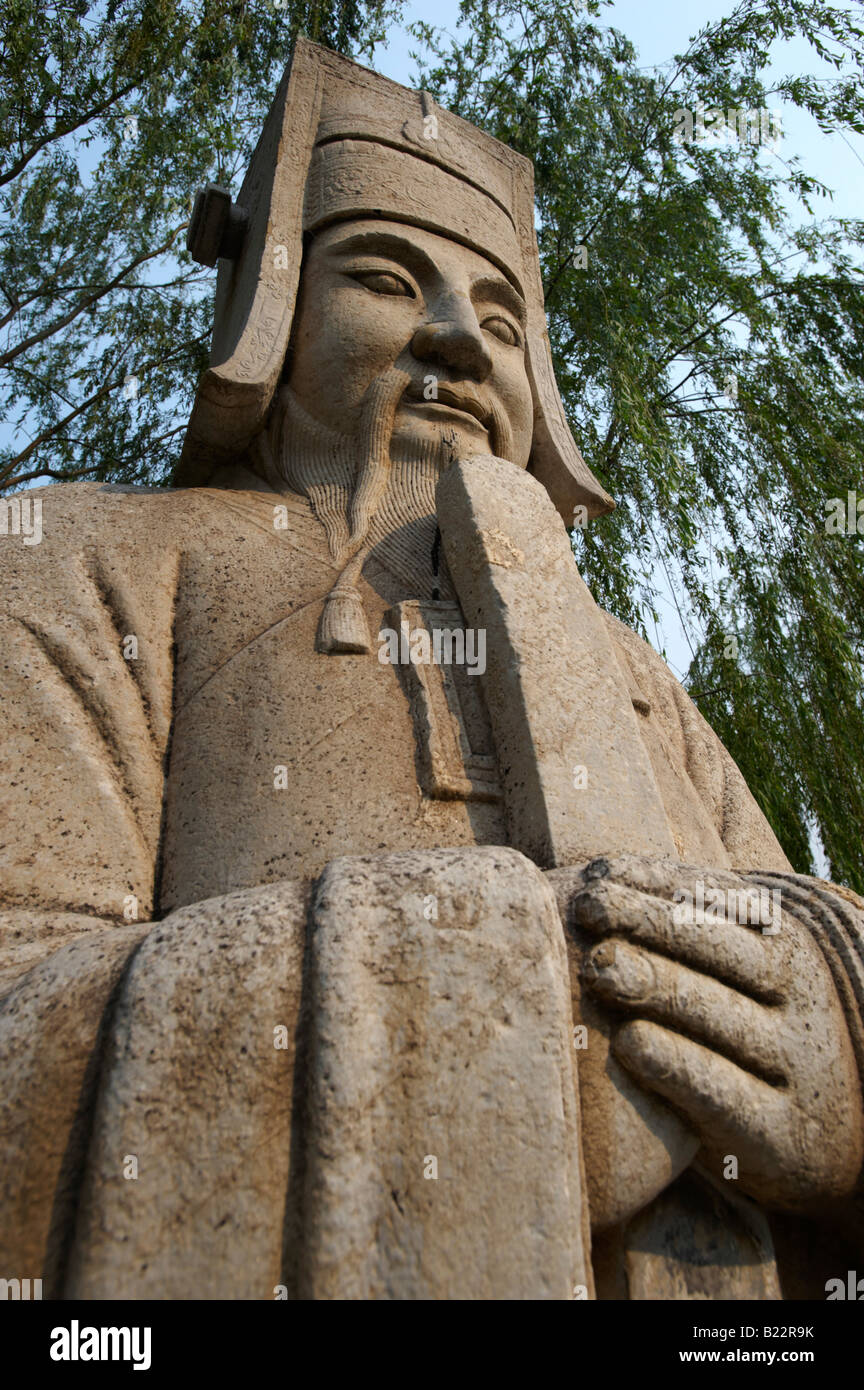 Statue At The Ming Tombs Sacred Way Beijing China Stock Photo - Alamy