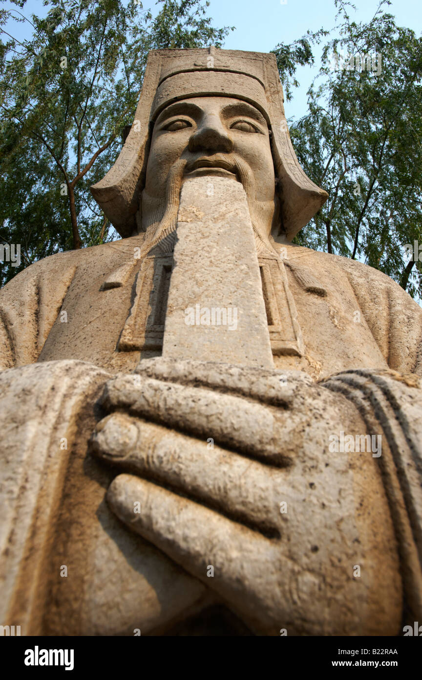 StatueAt The Ming Tombs Sacred Way Beijing China Stock Photo - Alamy