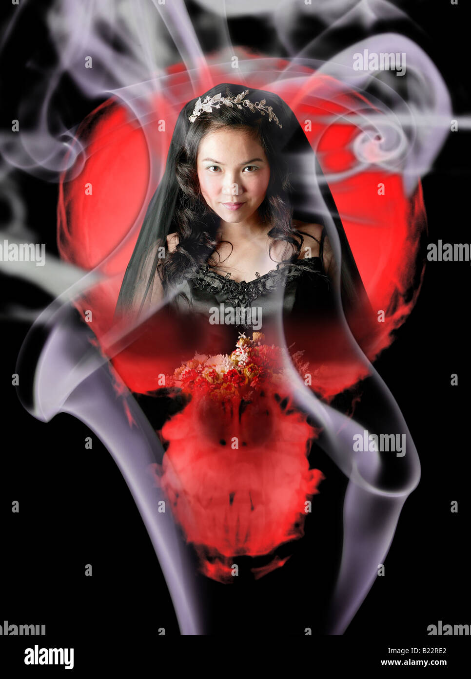Vampire ghost woman fire hi-res stock photography and images - Alamy