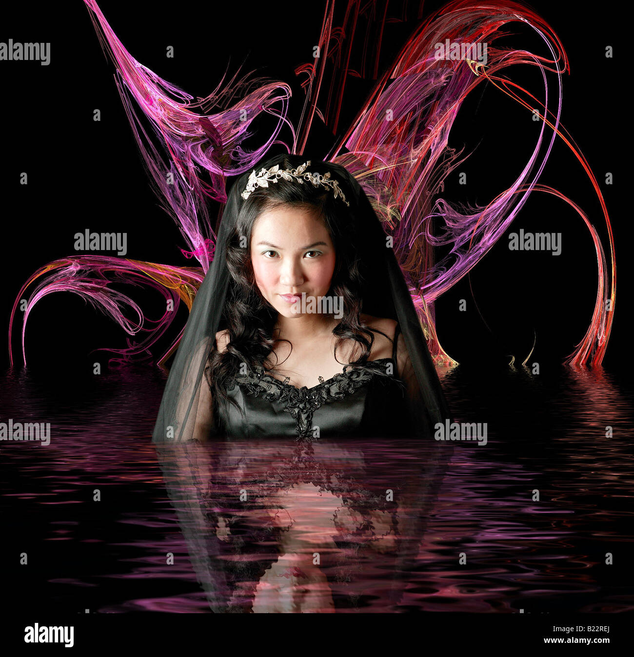 Vampire ghost woman fire hi-res stock photography and images - Alamy