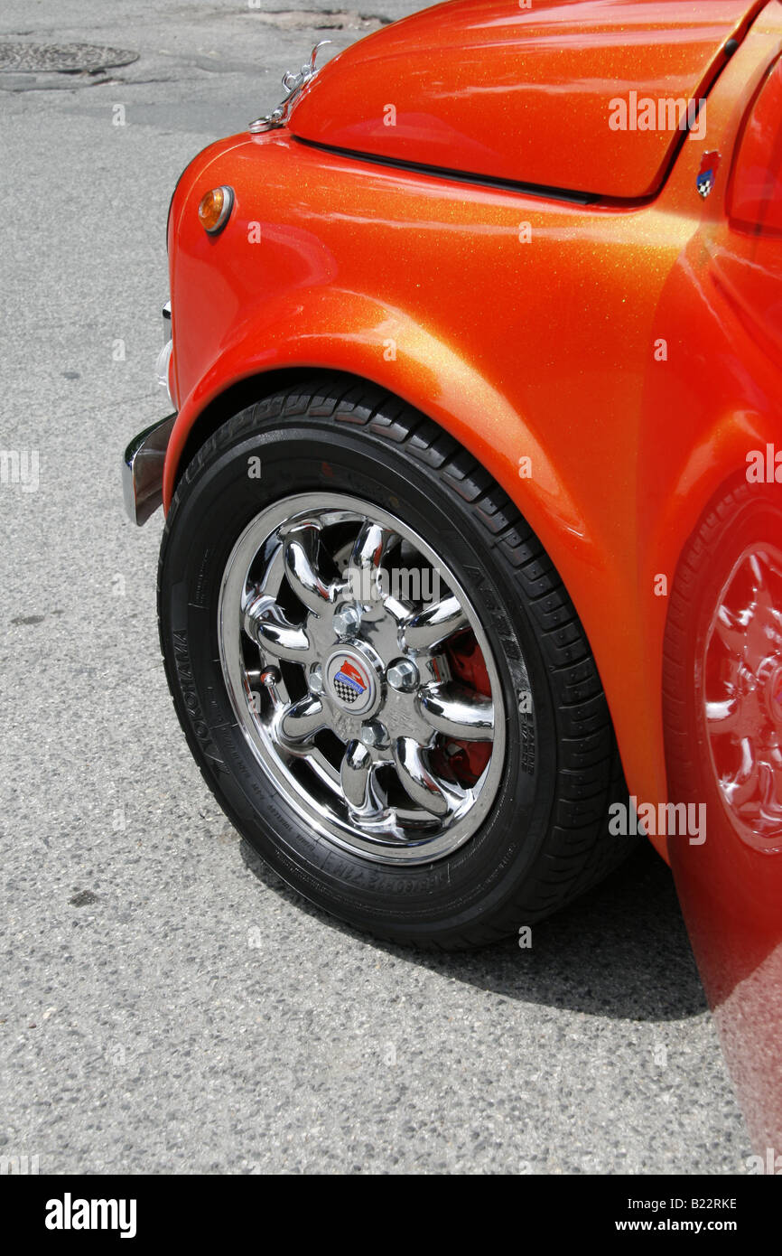 new customised fiat 500 car in street in italy Stock Photo - Alamy