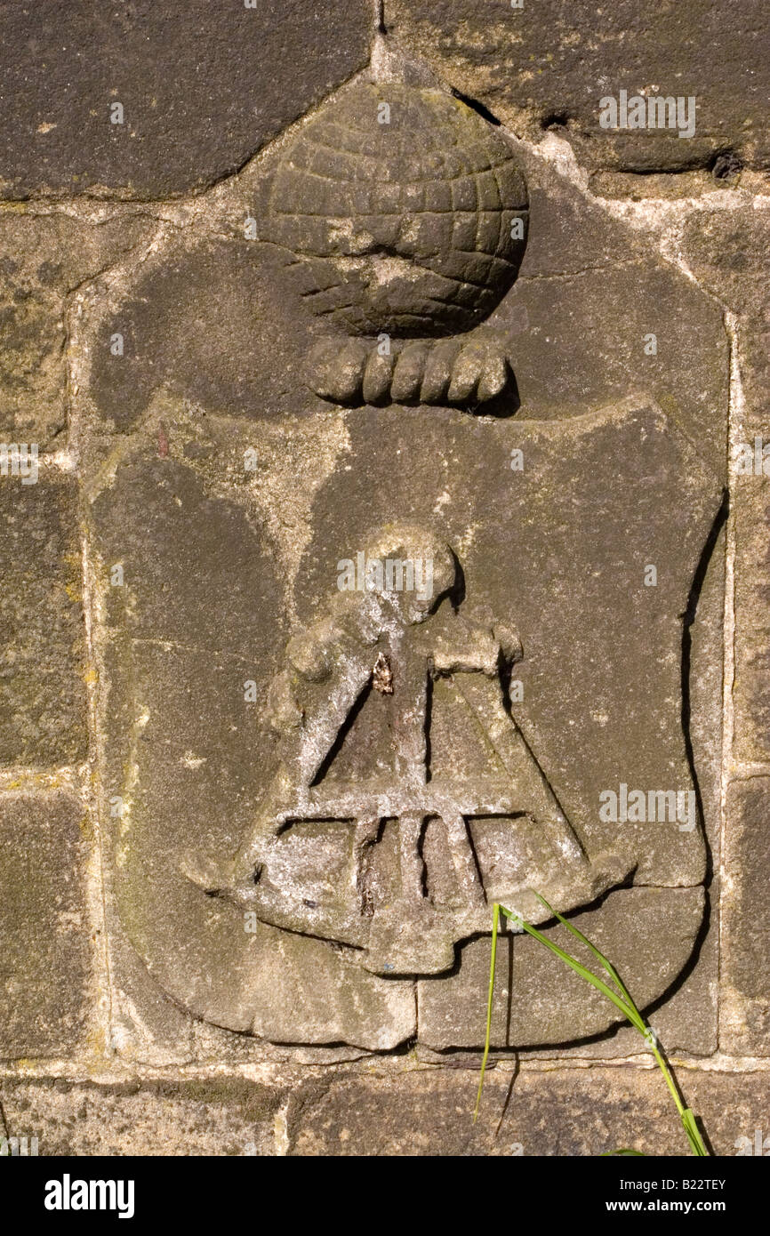 The Sunderland city crest is engraved on stone on Wearmouth Bridge. A ...