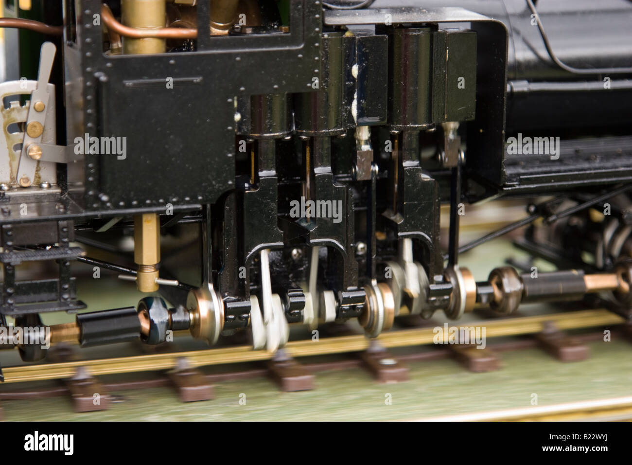 Model of geared Shay steam engine, close-up detail Stock Photo - Alamy