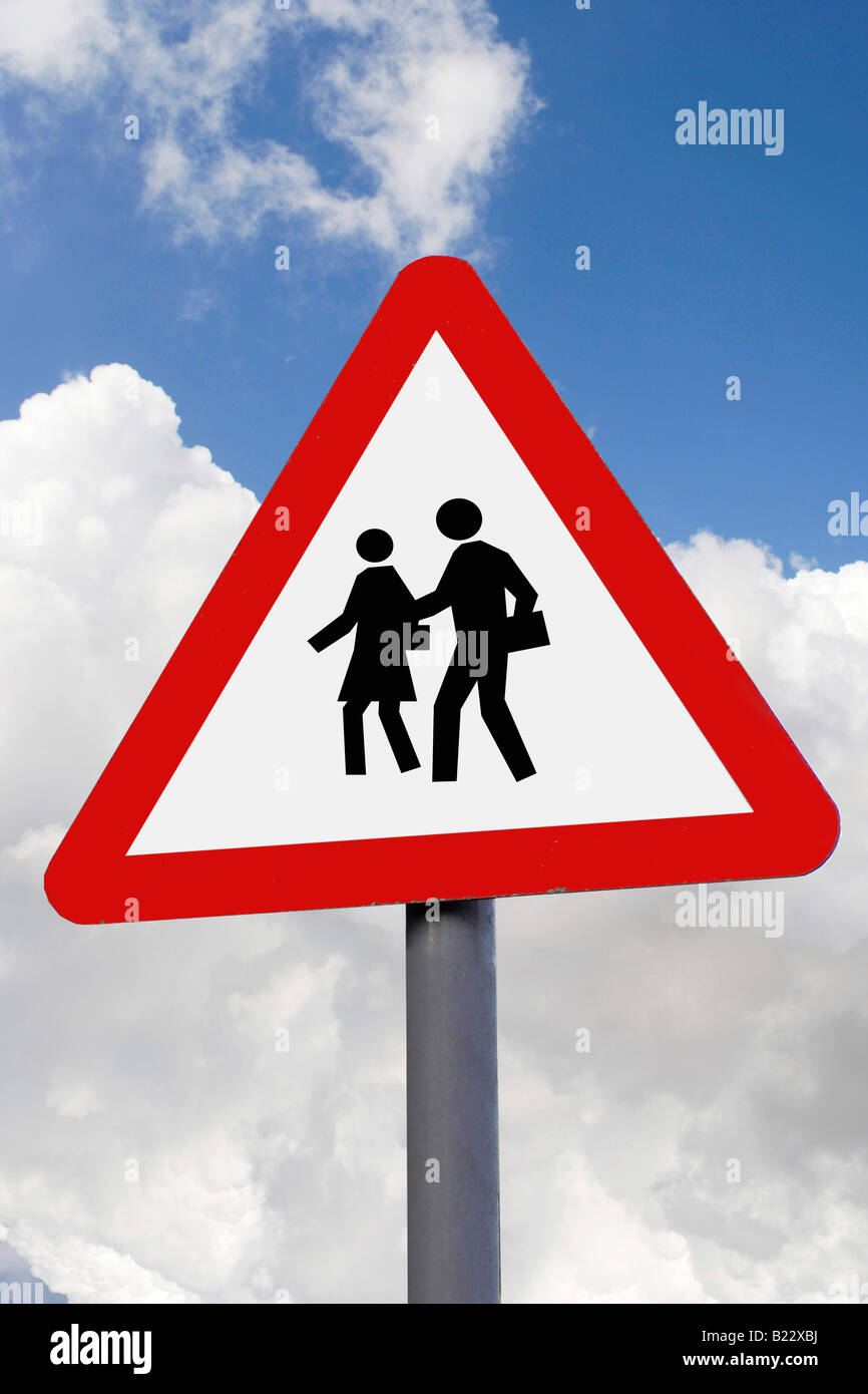 British Triangular road sign warning drivers that old people might be ...