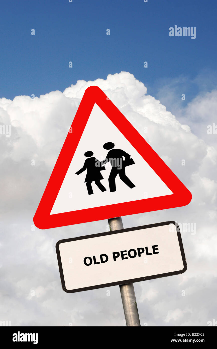 Seniors crossing sign hi-res stock photography and images - Alamy