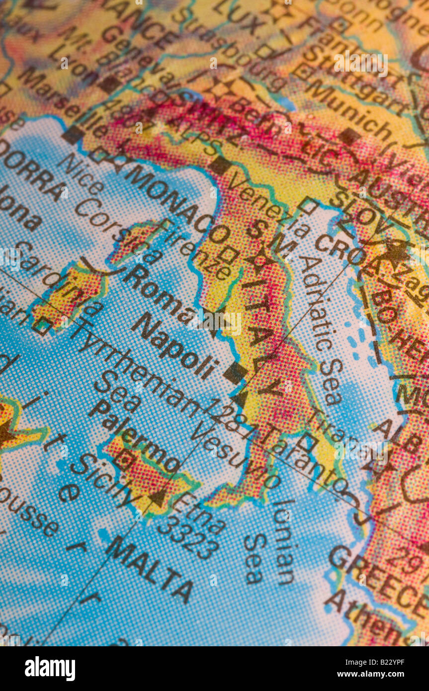 Mediterranean sea map hi-res stock photography and images - Alamy