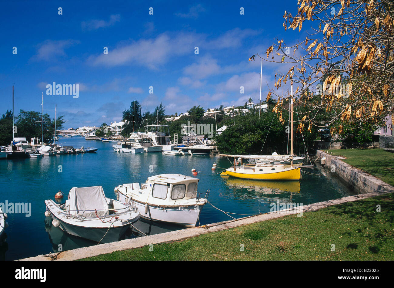Yachts on port, Crow Lane Park, Hamilton, Bermuda Stock Photo - Alamy