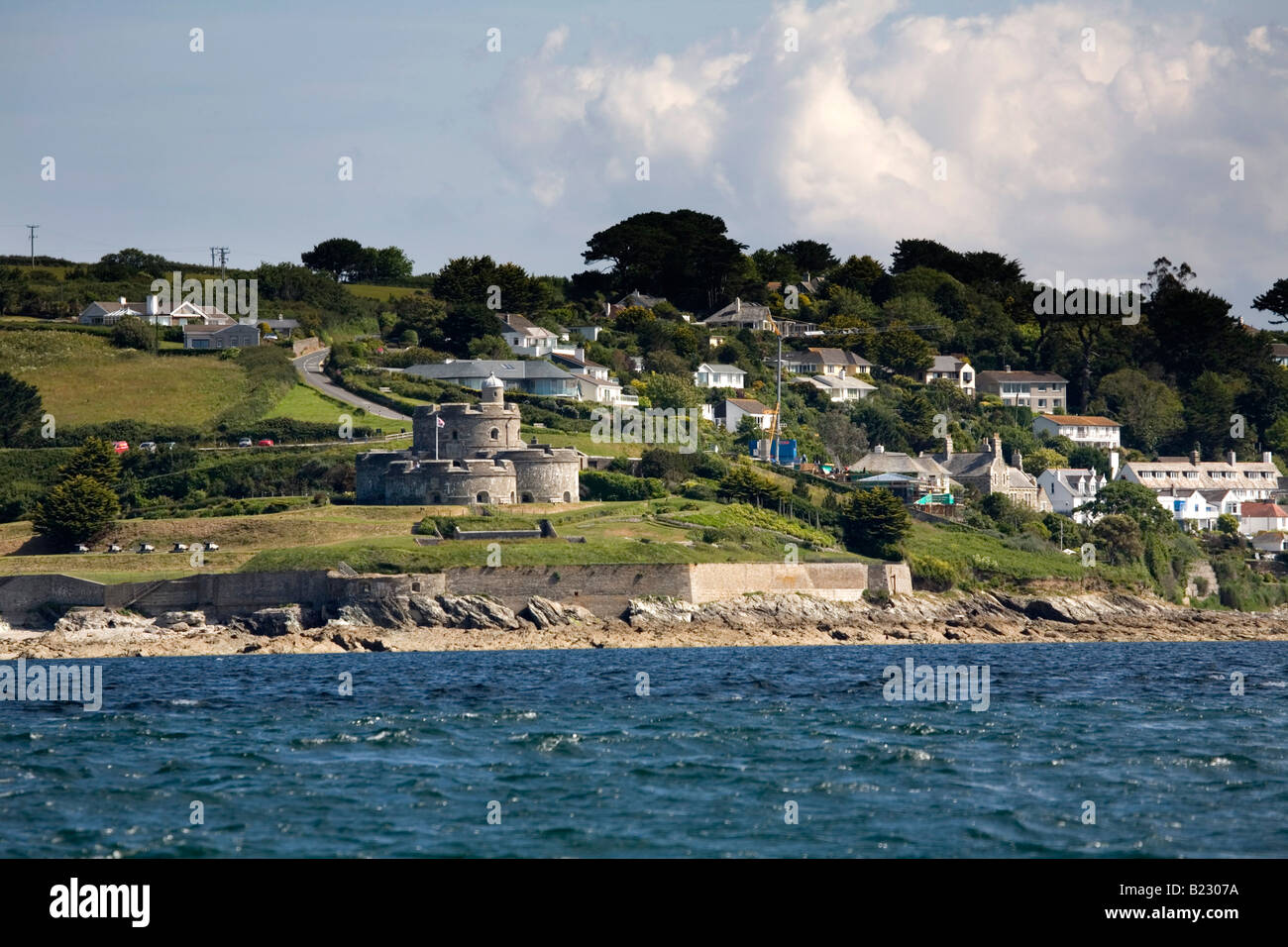 st mawes castle from the sea cornwall Stock Photo - Alamy
