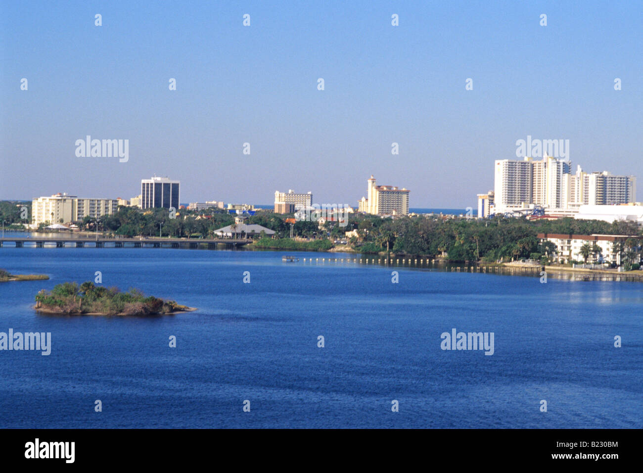 City at waterfront, Daytona Beach, Volusia County, Florida, USA Stock ...